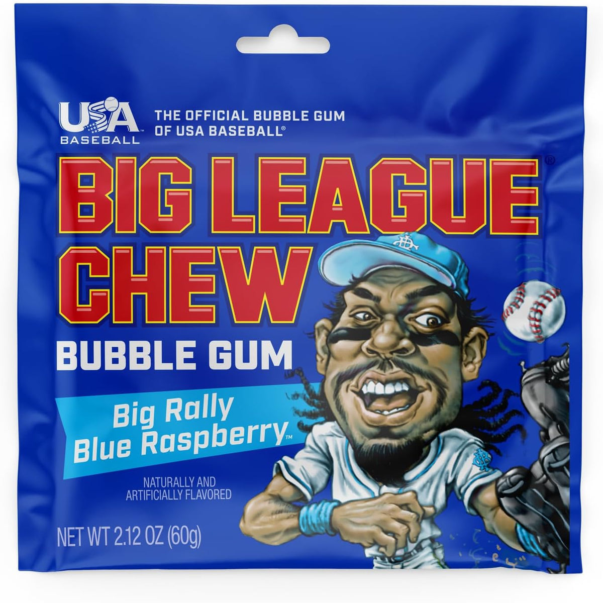Big League Chew - Blue Raspberry Bubble Gum Flavor – Bullpen Sports 2.0